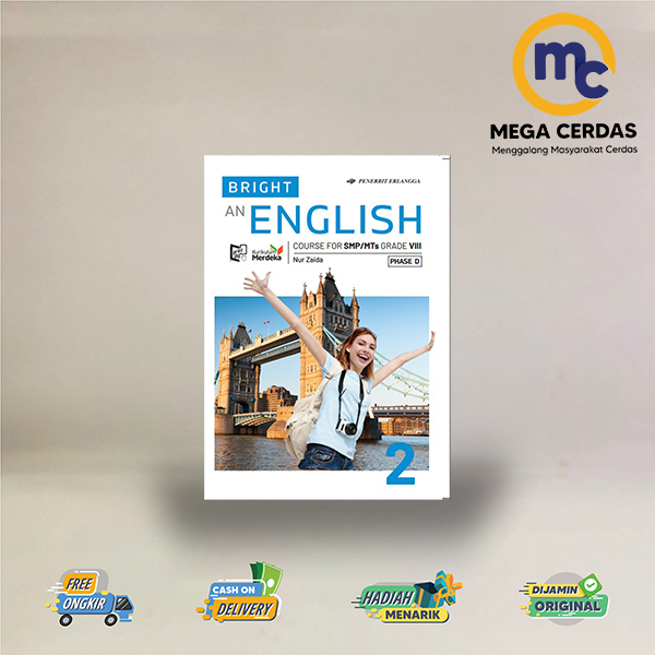 Jual BUKU ERLANGGA BRIGHT 2 AN ENGLISH COURSE FOR SMP/MTS/KM | Shopee Indonesia