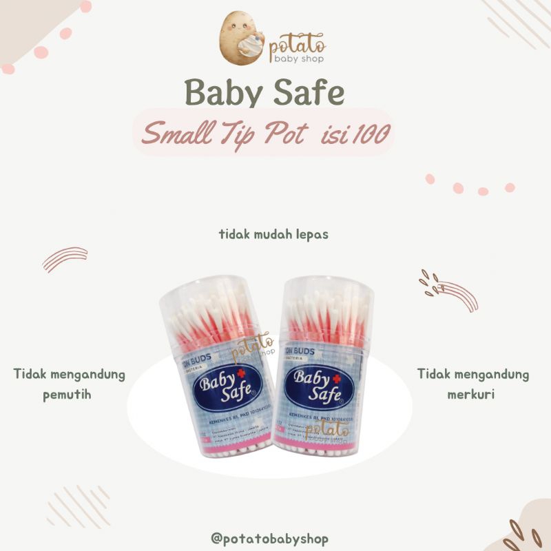 Jual Baby Safe Cotton Buds Antibacteria Regular Tip & Small Tip ...