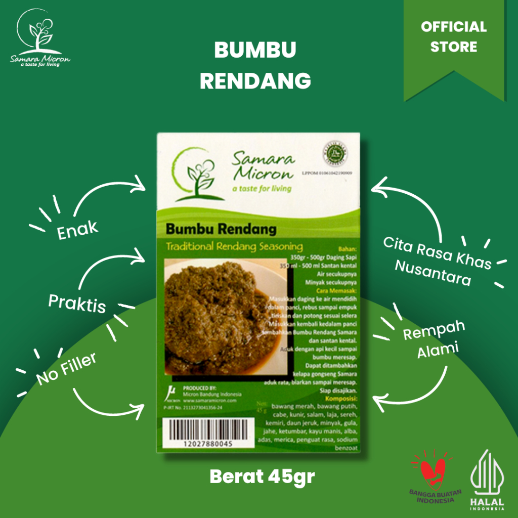 Jual Bumbu Rendang Samara Micron - 45G | Shopee Indonesia