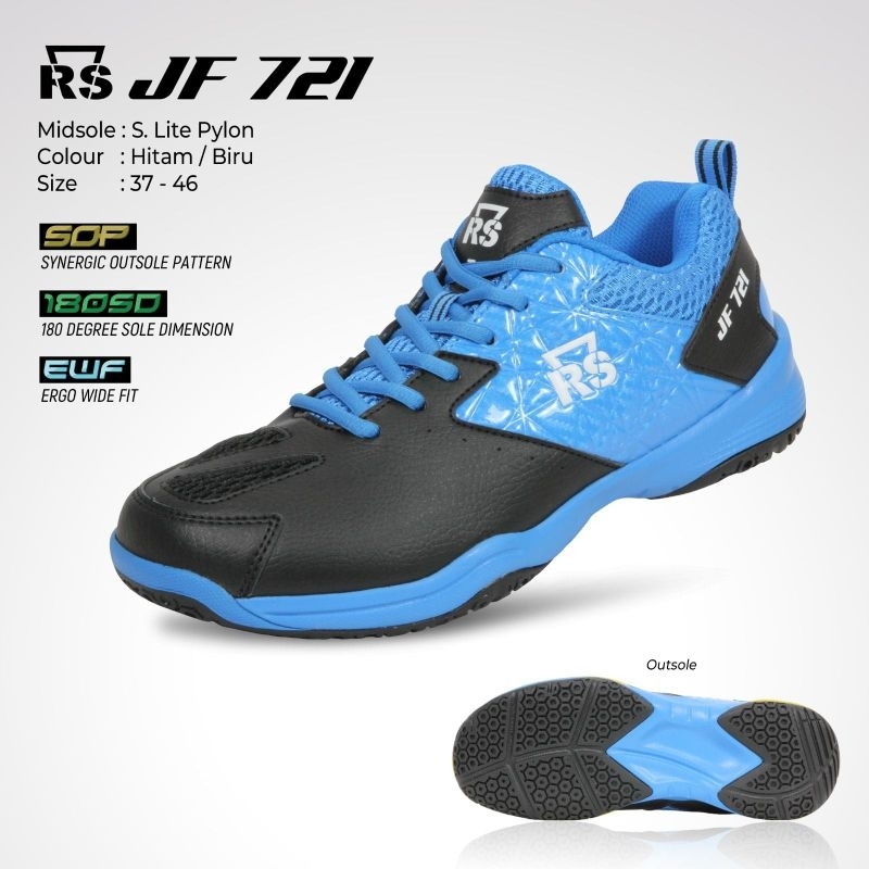 Jual sepatu rs jf 721 hitam/biru | Shopee Indonesia