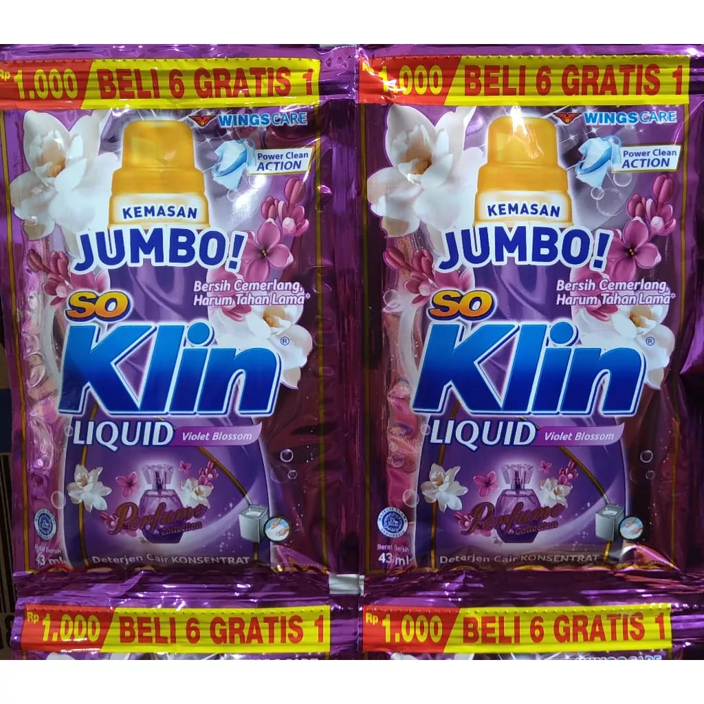 Jual ARJUNA SOKLIN LIQUID DETERGENT CAIR SACHET / SOKLIN CAIR / DETERGENT SACHET Wings KT2 ...
