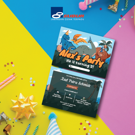 Jual UNDANGAN ULANG TAHUN ANAK CUSTOM 2 SISI BIRTHDAY CARD LANDSCAPE | Shopee Indonesia