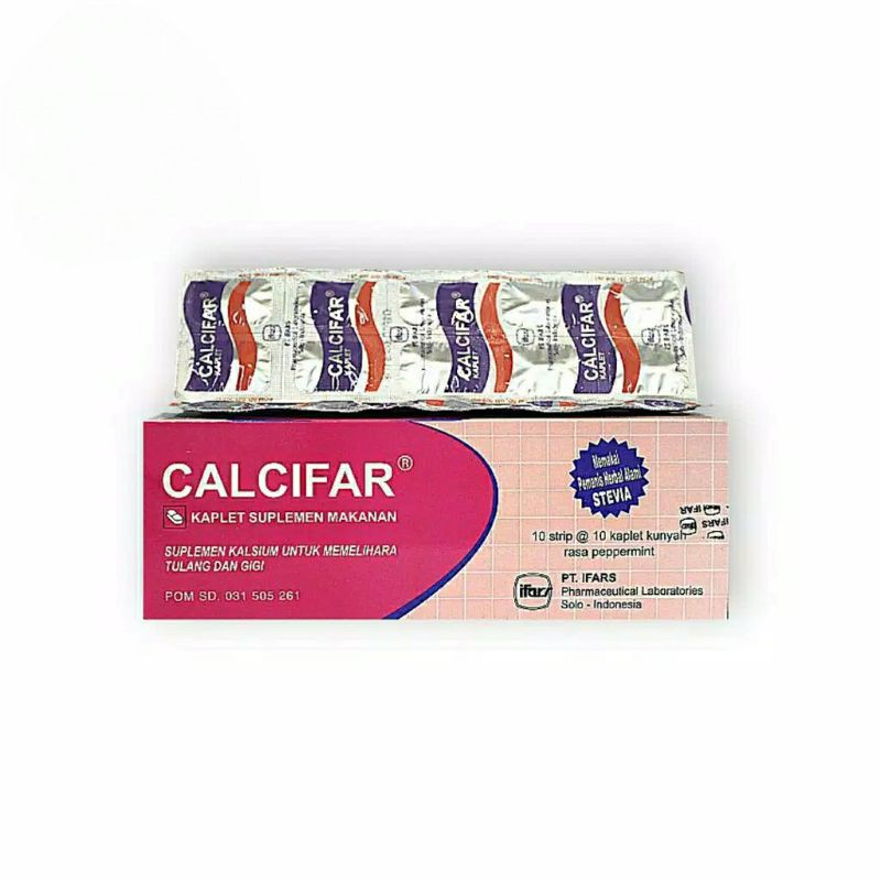 Jual Calcifar Strip 10's Tablet Ifars - Kalsium / Vitamin Tulang Dan ...