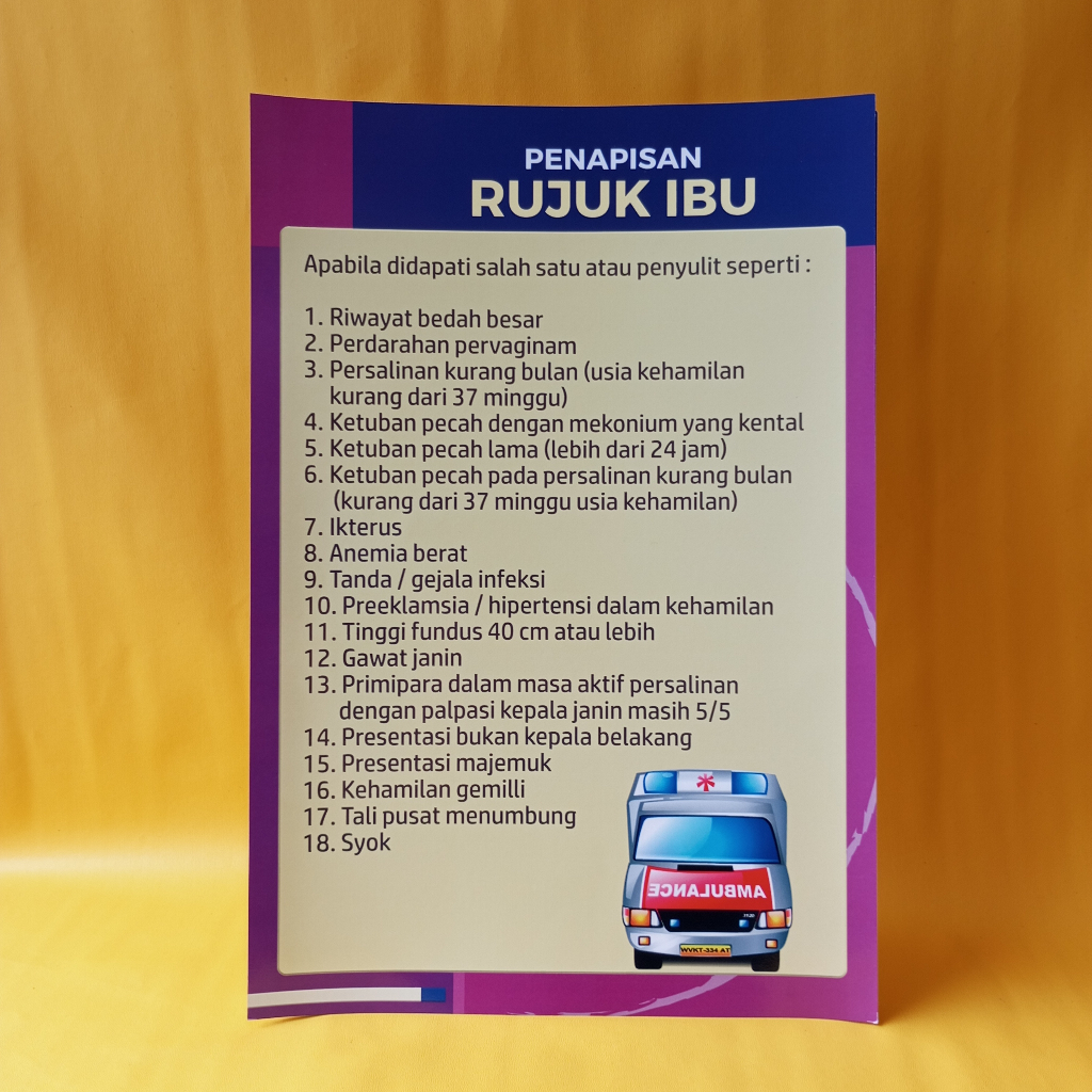 Jual Poster Kebidanan | Poster Keperawatan | Poster Penapisan Rujuk Ibu ...