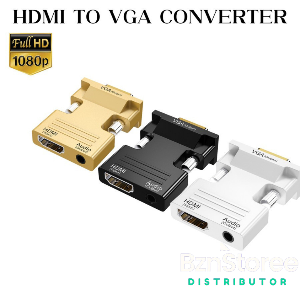 Jual HDMI Female to VGA Male Converter+Audio Adapter Support 1080P ...