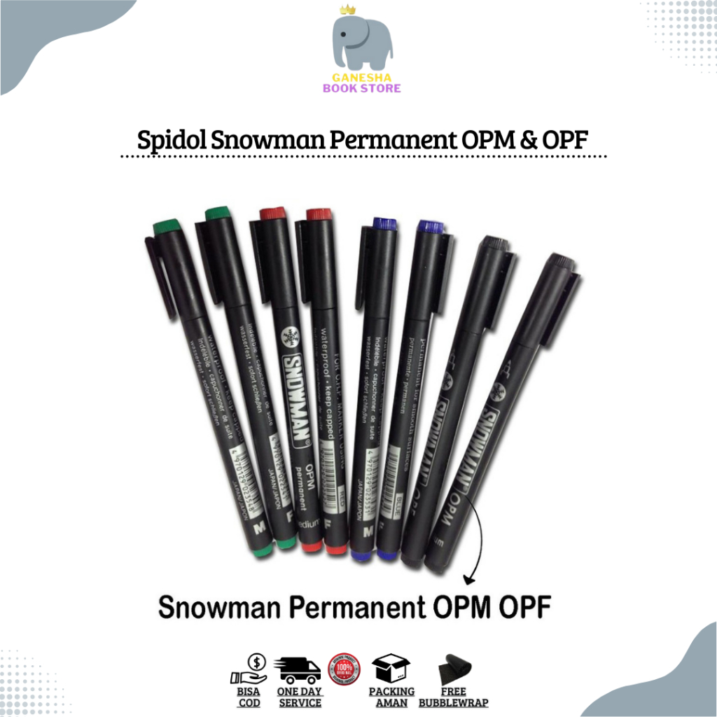 Jual Spidol Snowman OPF & OPM Spidol Snowman Permanen Marker | Shopee Indonesia