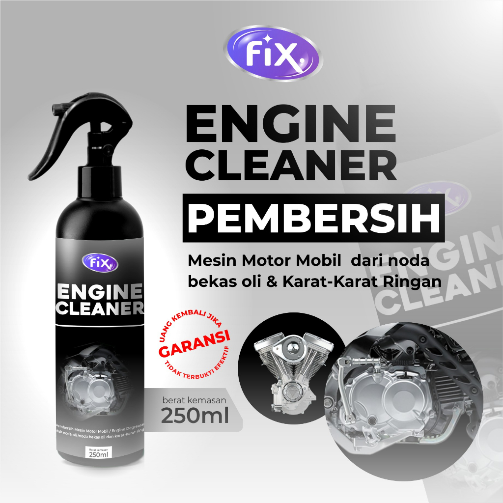 Jual FIX - Pembersih Mesin Motor Mobil / Engine Degreaser Untuk Kerak Karat dan Oli | Shopee ...