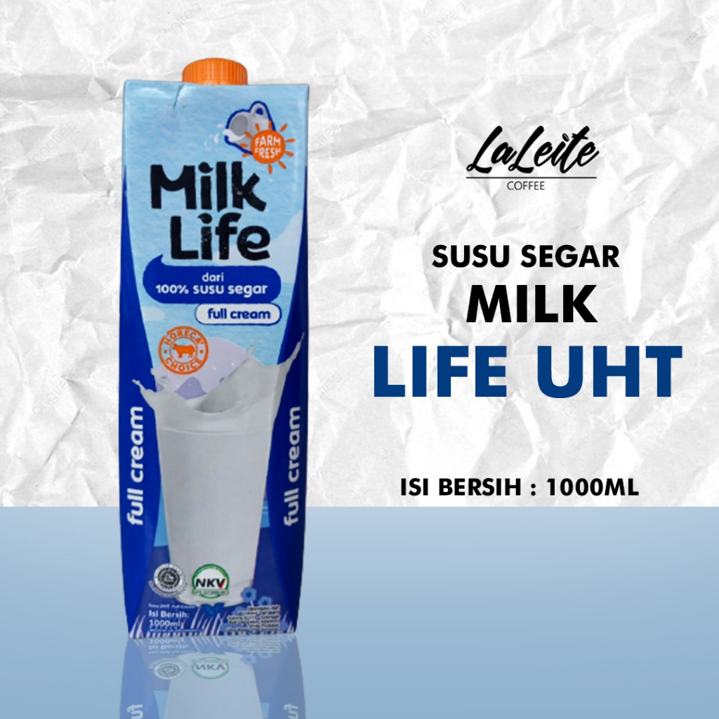 Jual Susu UHT Full Cream Milk Life 1000ml | Shopee Indonesia