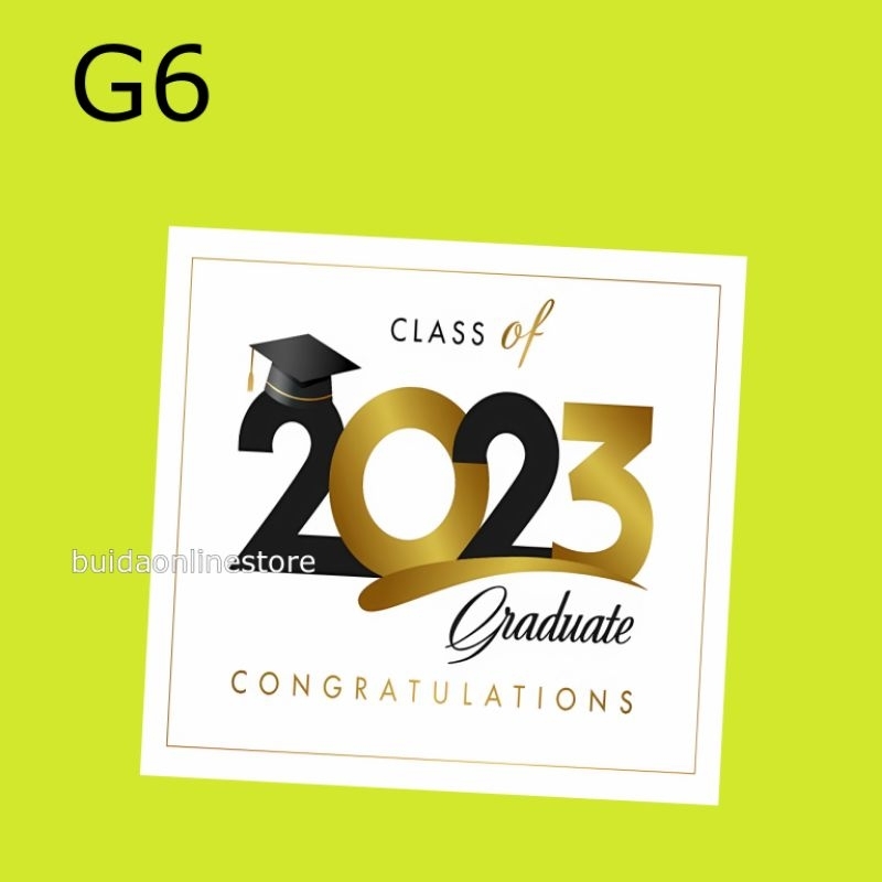 Jual Stiker Graduation Class Of sticker congratulations label wisuda ...