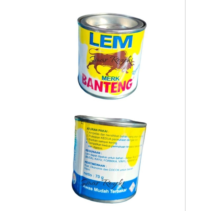 Jual 1 kaleng = 70gr!! Lem banteng/lem banteng 70gr | Shopee Indonesia