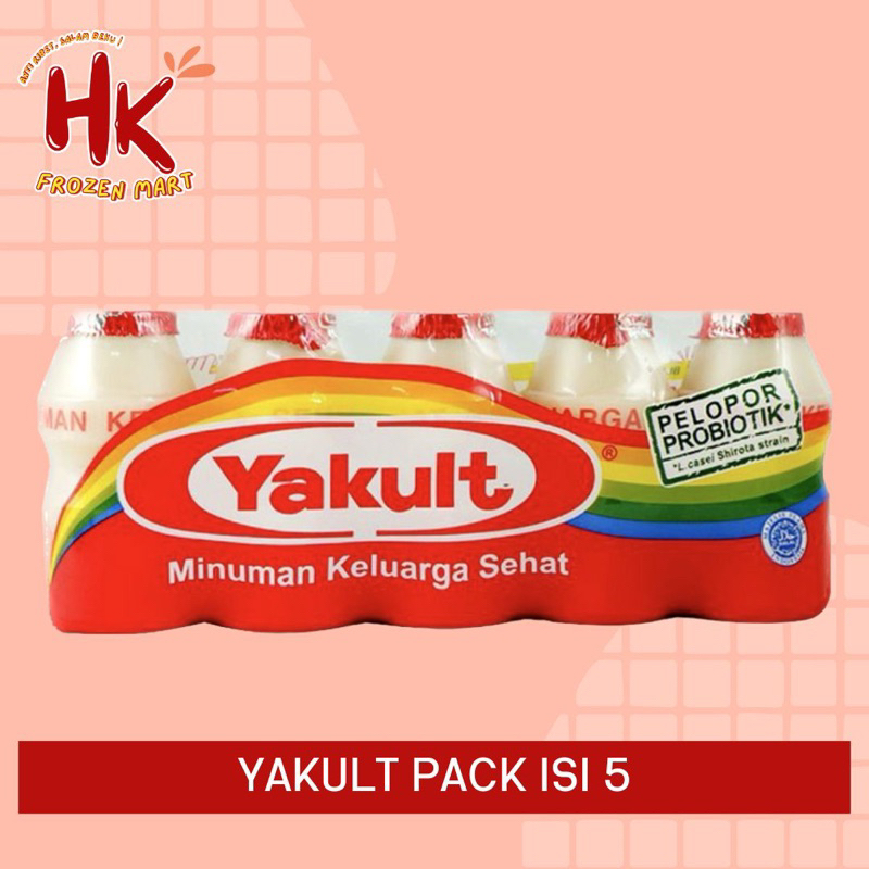 Jual Yakult Pack isi 5 - yogurt minuman probiotik sehat | HK FROZEN ...
