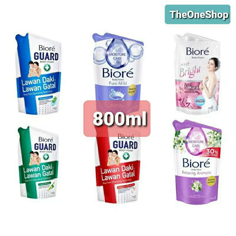 Jual BIORE Body Wash 800ml / Biore Sabun Mandi Cair 800 ml | Shopee Indonesia