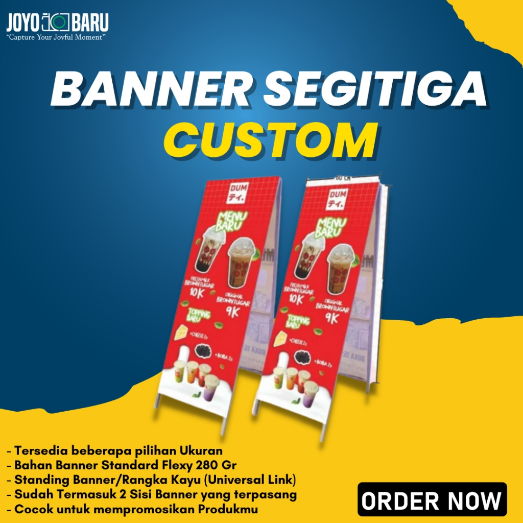 Jual STANDING BANNER /RANGKA BANNER KAYU SEGITIGA CUSTOM UKURAN ...