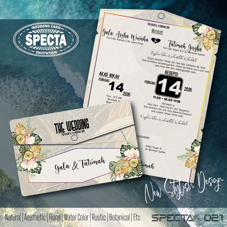 Jual CETAK UNDANGAN Design Elegant - SPECTA 021 | Shopee Indonesia