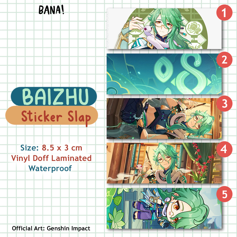 Jual Stiker Slap BAIZHU Genshin Impact Stiker Slap Anime | BANA ...