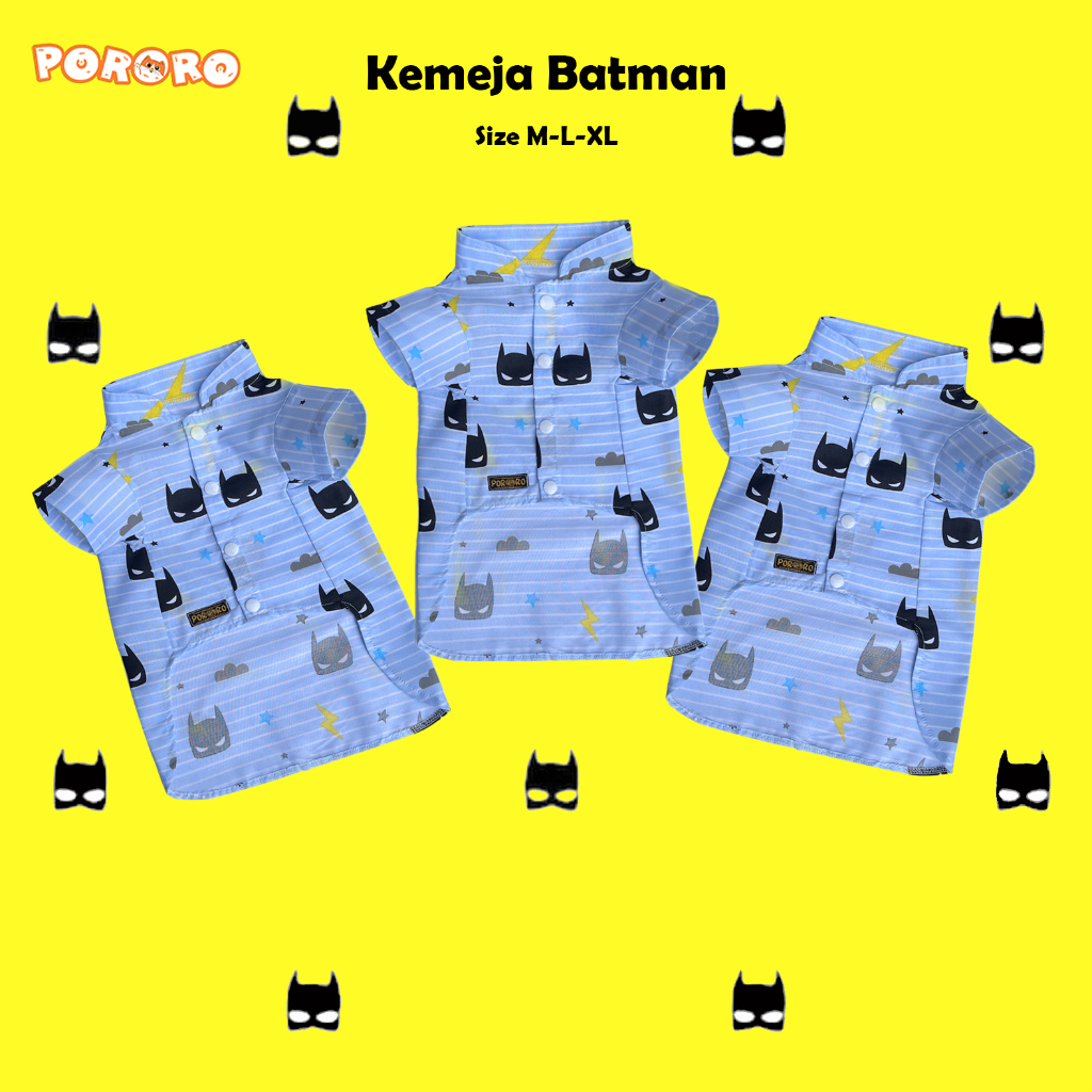 Jual Pororo - Kemeja Kucing Motif Batman Lucu Murah Aksesoris Hewan ...