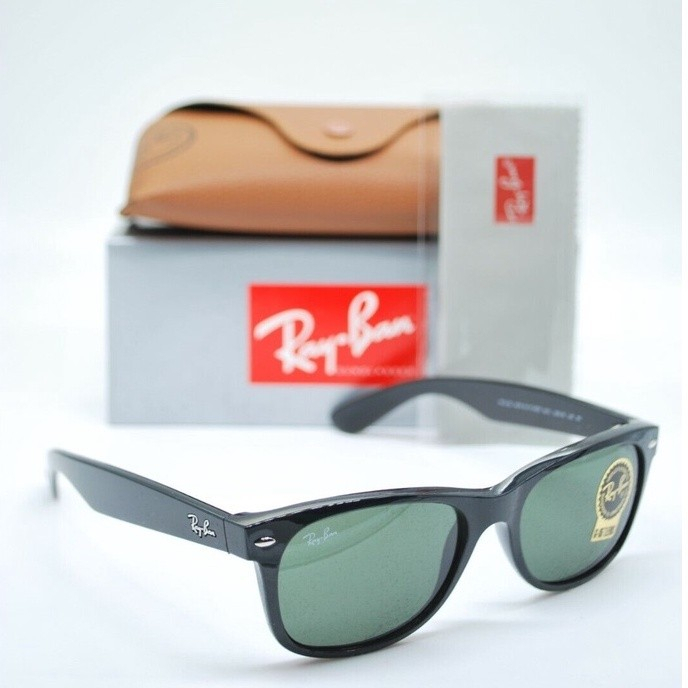 Jual KACAMATA RAYBAN NEW WAYFARER RB2132 902 55 18 BLACK GLOSSY ...