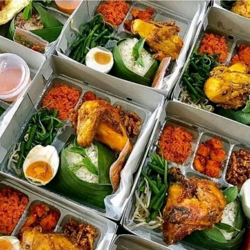 Jual KERDUS DOS DUS KOTAK Nasi Putih Polos UKURAN 20x20x7 tebal bahan ...