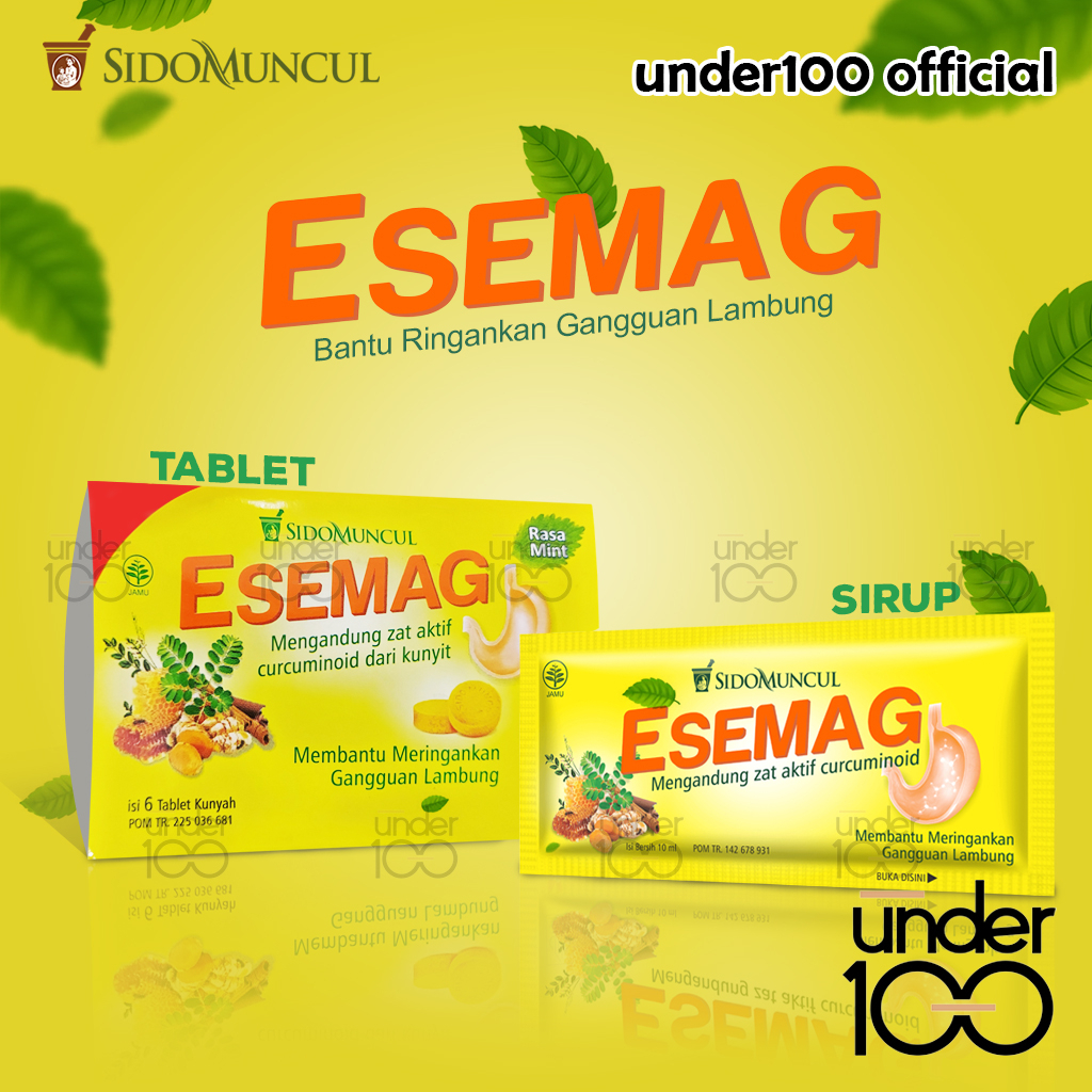 Jual Under100 Sidomuncul Esemag 1 Sachet | 1 Strip isi 6 | Membantu ...