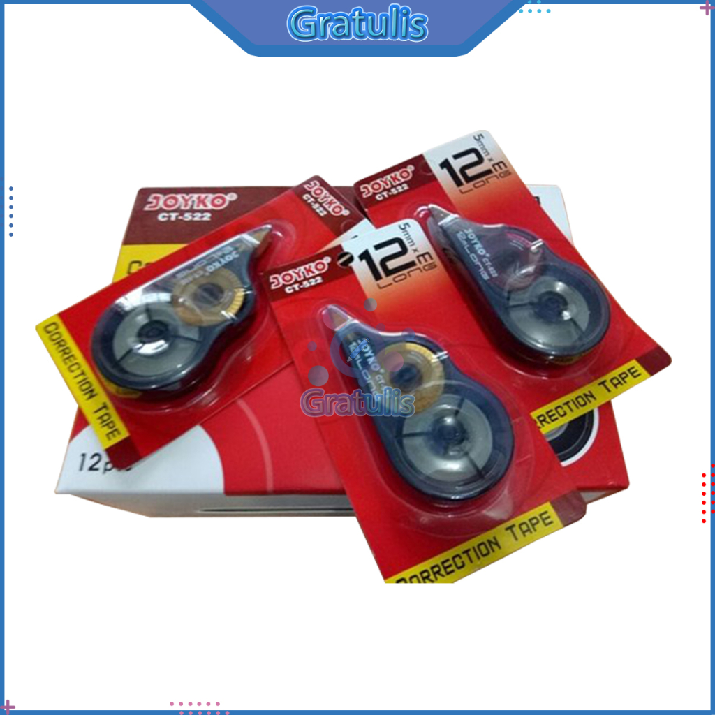 Jual TIP EX KERTAS PITA JOYKO [CT-522/1 PACK] / CORRECTION TAPE X ROLL ...