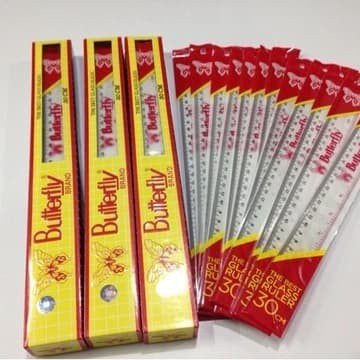 Jual Penggaris 30cm Merk Butterfly Ruler Alat Ukur Aksesoris Stationery ...