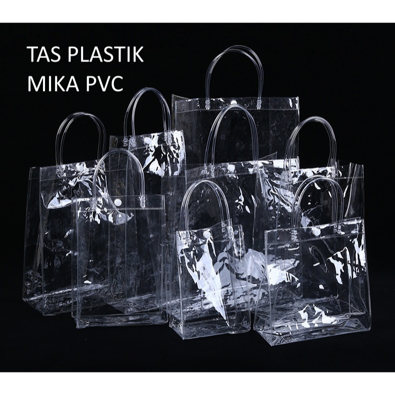 Jual Tas Plastik Mika PVC Polos | Kantong Mika PVC | Goodie Bag | Tas ...