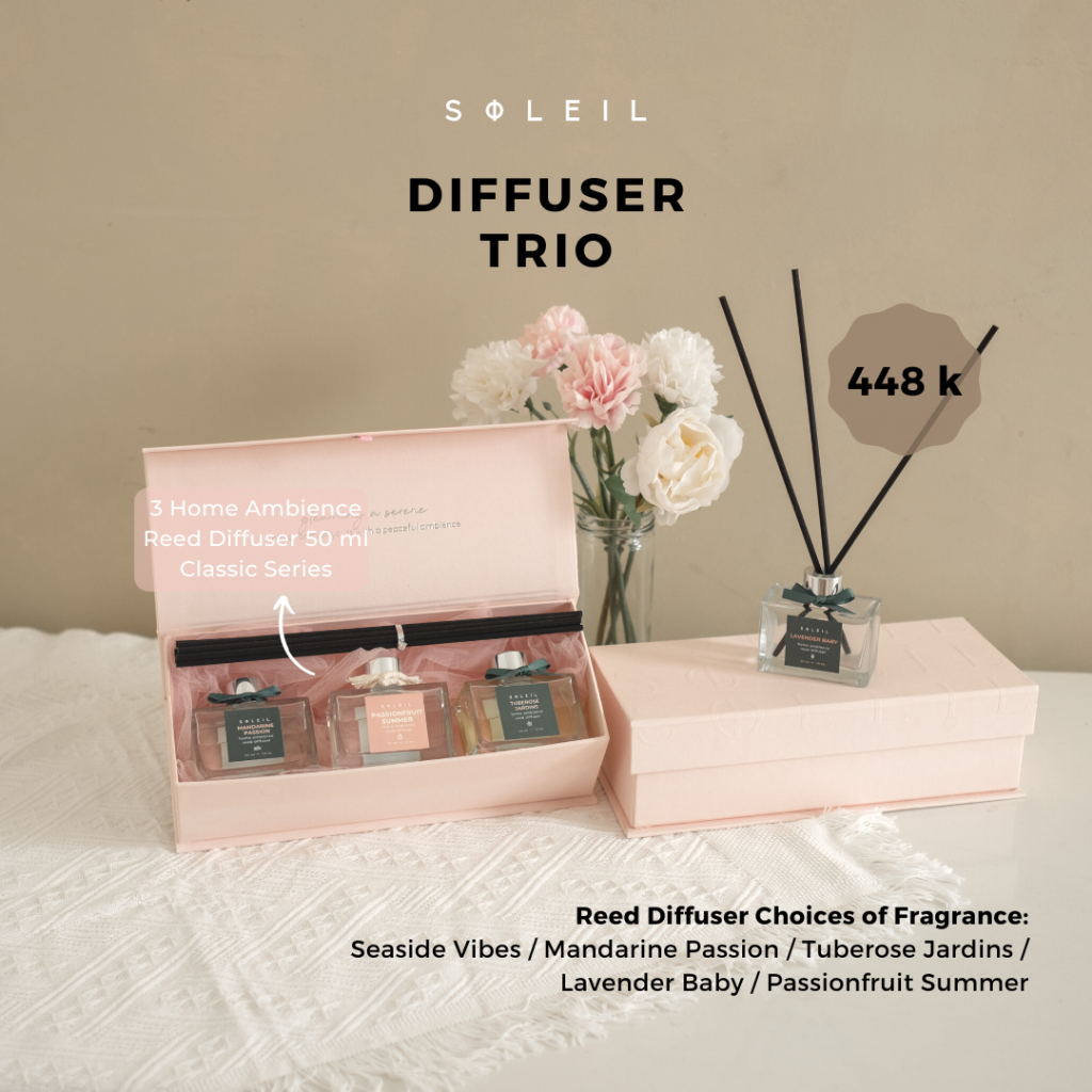 Jual Soleil Home - DIFFUSER TRIO - Reed Diffuser GIFT SET (Hampers ...