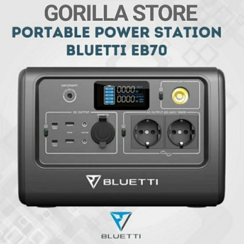Jual BLUETTI EB70 Portable Power Station 1000W 716Wh | Shopee Indonesia