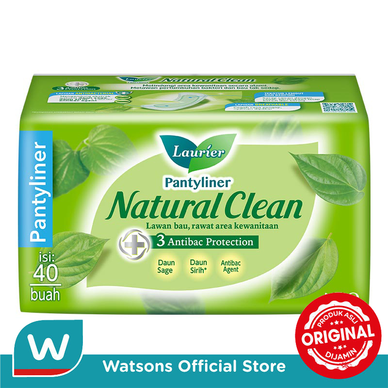 Jual LAURIER Pantyliner Natural Clean 40'S | Shopee Indonesia