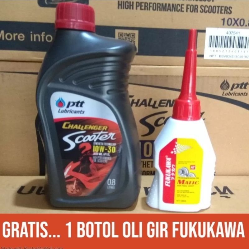 Jual Oli matic ptt challenger sae 10w30 | Shopee Indonesia