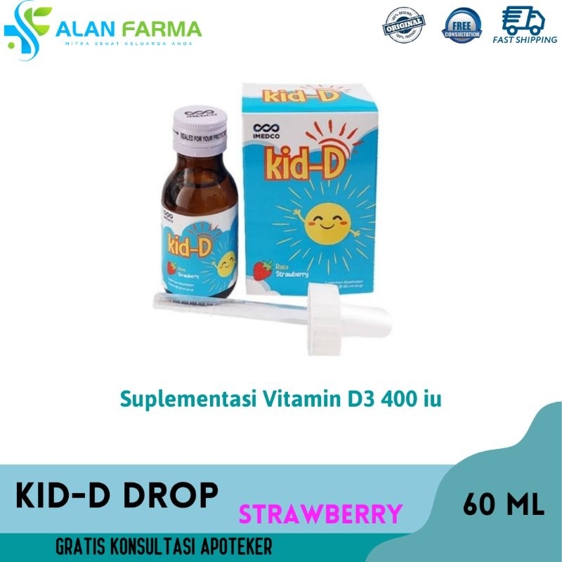Jual Kid D Drop 60 mL EXP TERBARU 10/2026 | Kid-D Drops | Vitamin D3 ...