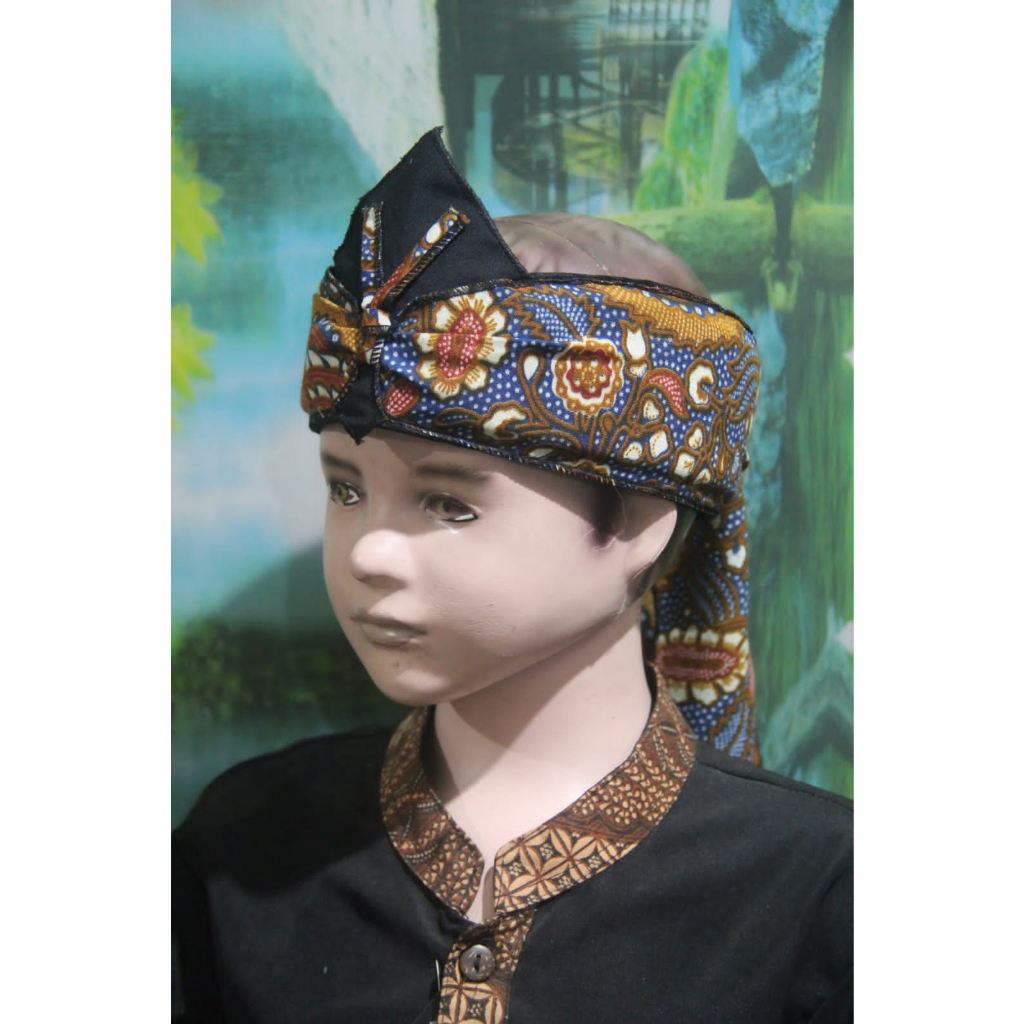 Jual iket kepala sunda jawa blangkon tradisional anak anak batik USIA 1-10 TAHUN atas bolong ...