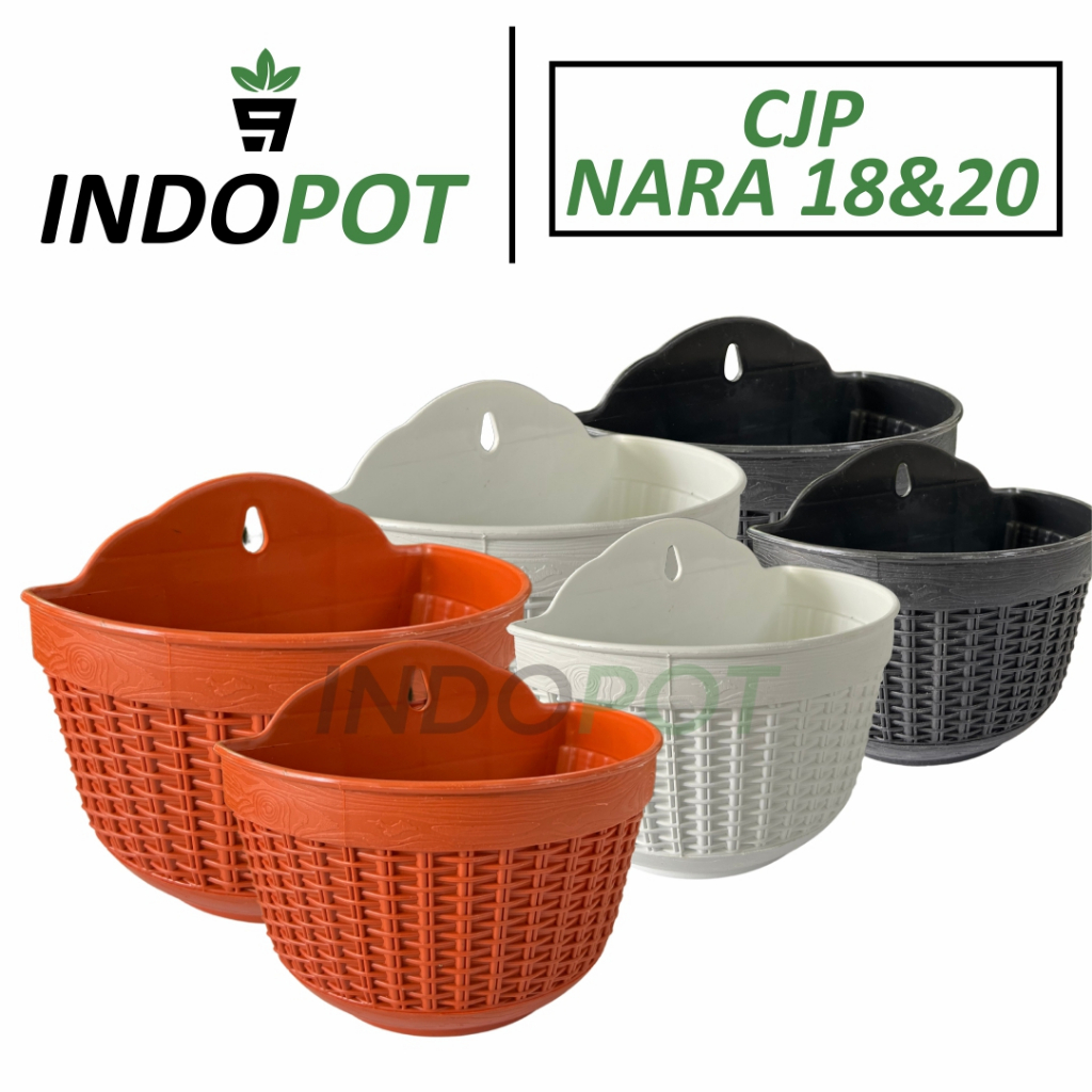Jual Pot Dinding Tempel Anyam Nara CJP 18 & 20 - Pot Tanaman Hias Bunga ...