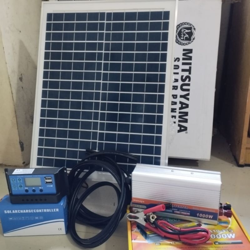 Jual Solar Cell Panel Surya 20 WP Satu Set Controler dan Power Inventer ...