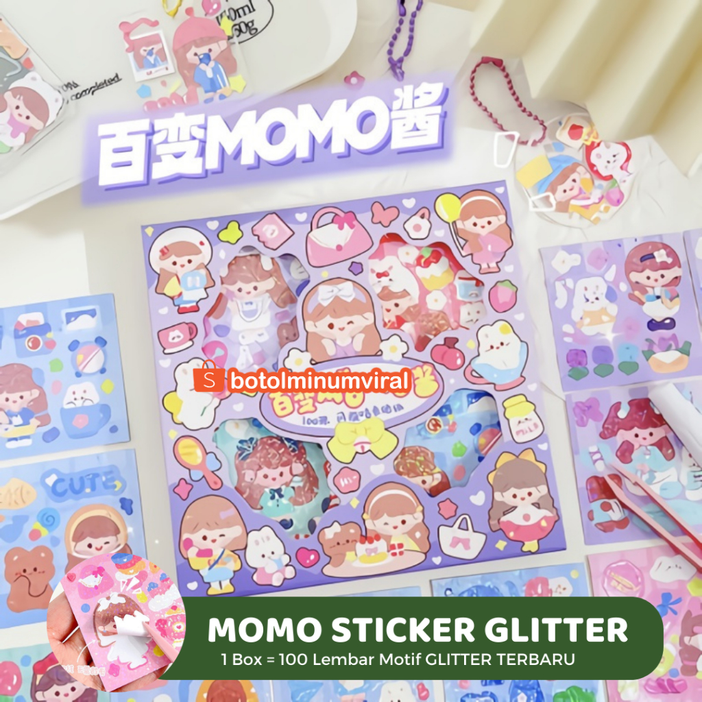 Jual Sticker Momo Viral Box 100 pcs Import Anti Air Aesthetic ...