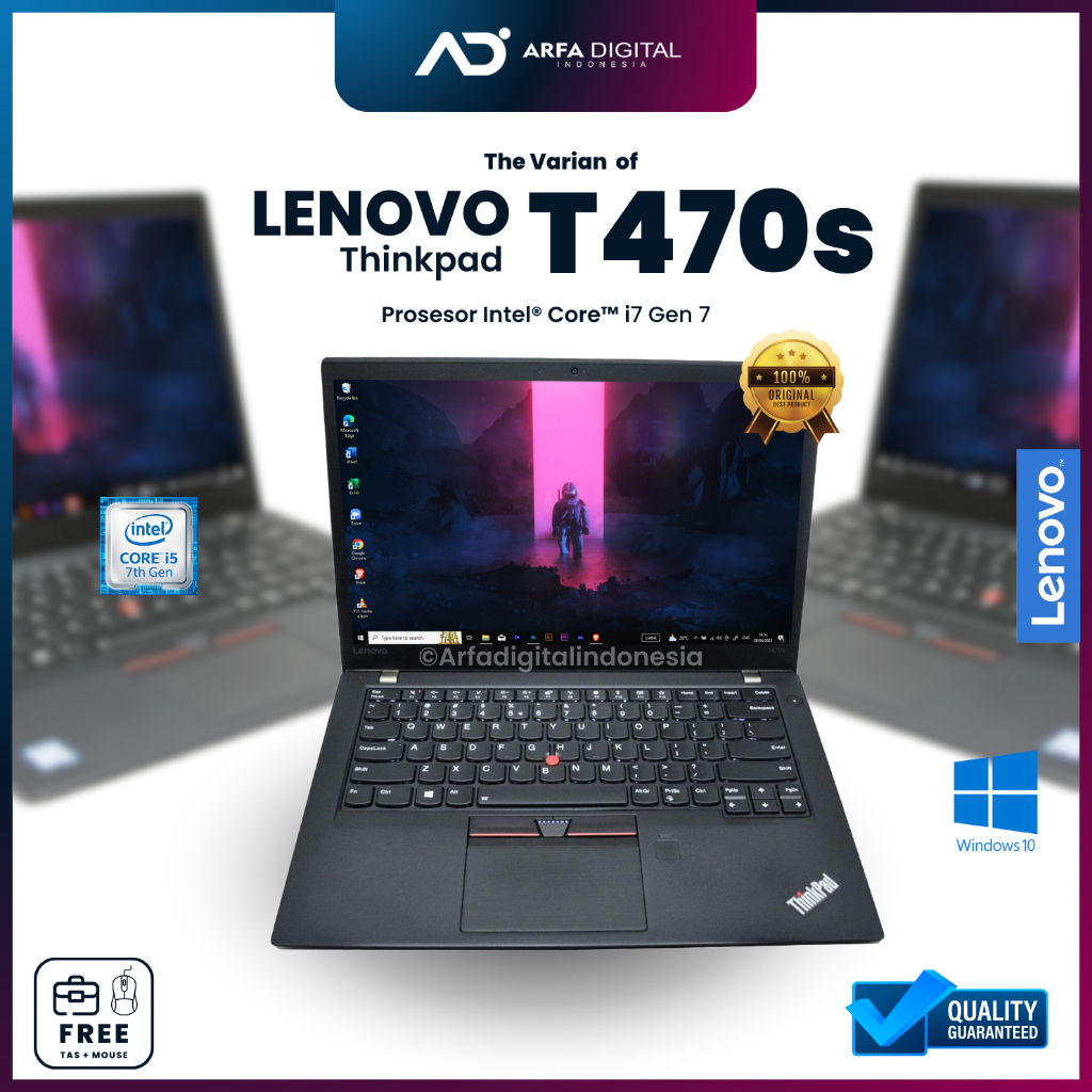 Jual Laptop Lenovo ThinkPad T470s Core i7 Gen 7 RAM 8GB SSD 512 GB 14 ...