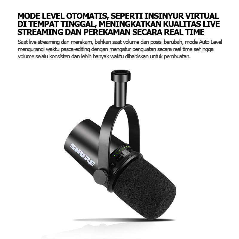 Jual shuer/mv7 mic kondensor original,microphone youtuber,mic condenser ...