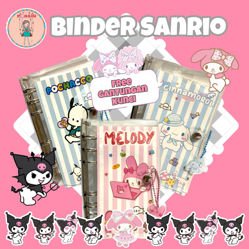 Jual Binder Sanrio/Binder Hellokitty/Binder Cinamonroll/Binder Kuromi ...
