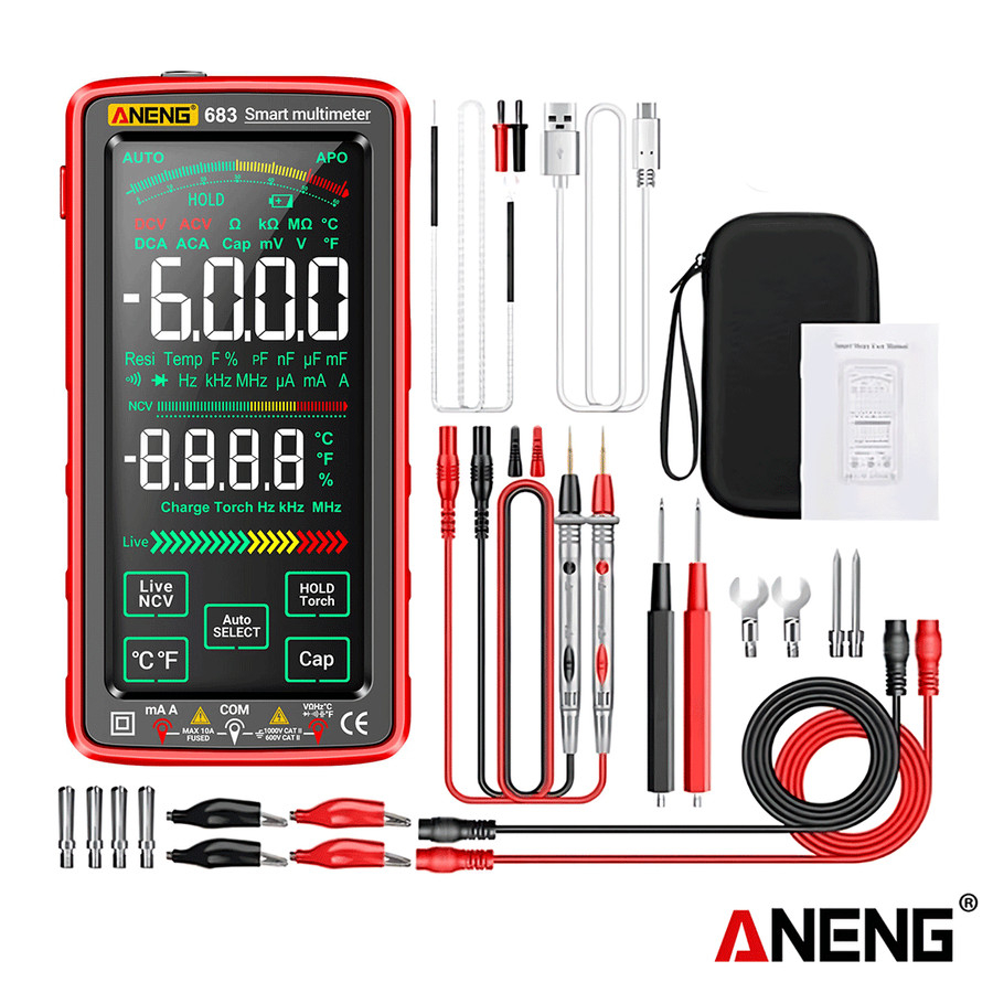 Jual Aneng 683 Pro 6000 Counts Digital Multimeter Smart Touch Screen ...
