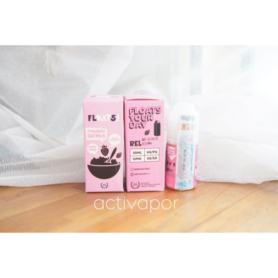 Jual Floats Pods Friendly Strawberry Oat Milk 12mg 30ml Liquid Vape Pod ...