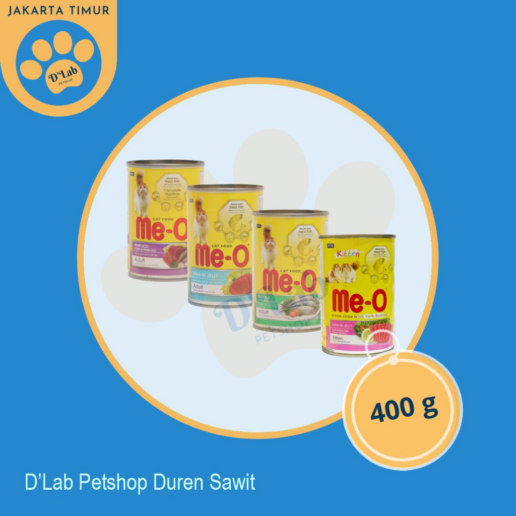 Jual MEO Kaleng ADULT 400 gr Wet Food 400g ME-O Tuna Seafood Sardine ...