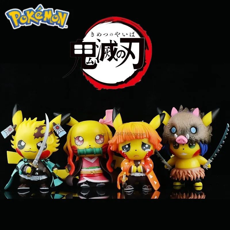 Jual Action Figure Demon Slayer Pikachu Kamado Tanjirou Inosuke Zenitsu ...