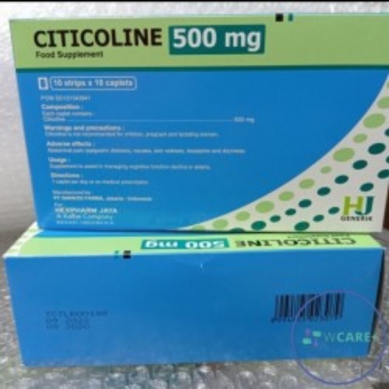 Jual Citicoline / citicolin 500 mg HJ box isi 100 tab | Shopee Indonesia