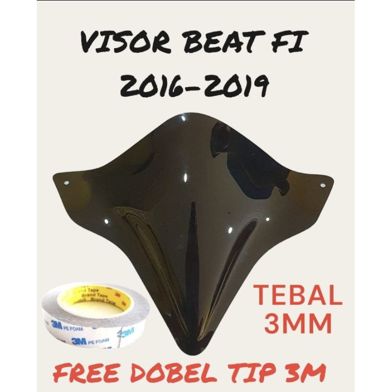 Jual VISOR BEAT FI ESP 2016-2019 TEBAL 3MM FREE DOBEL TIP 3M | Shopee ...