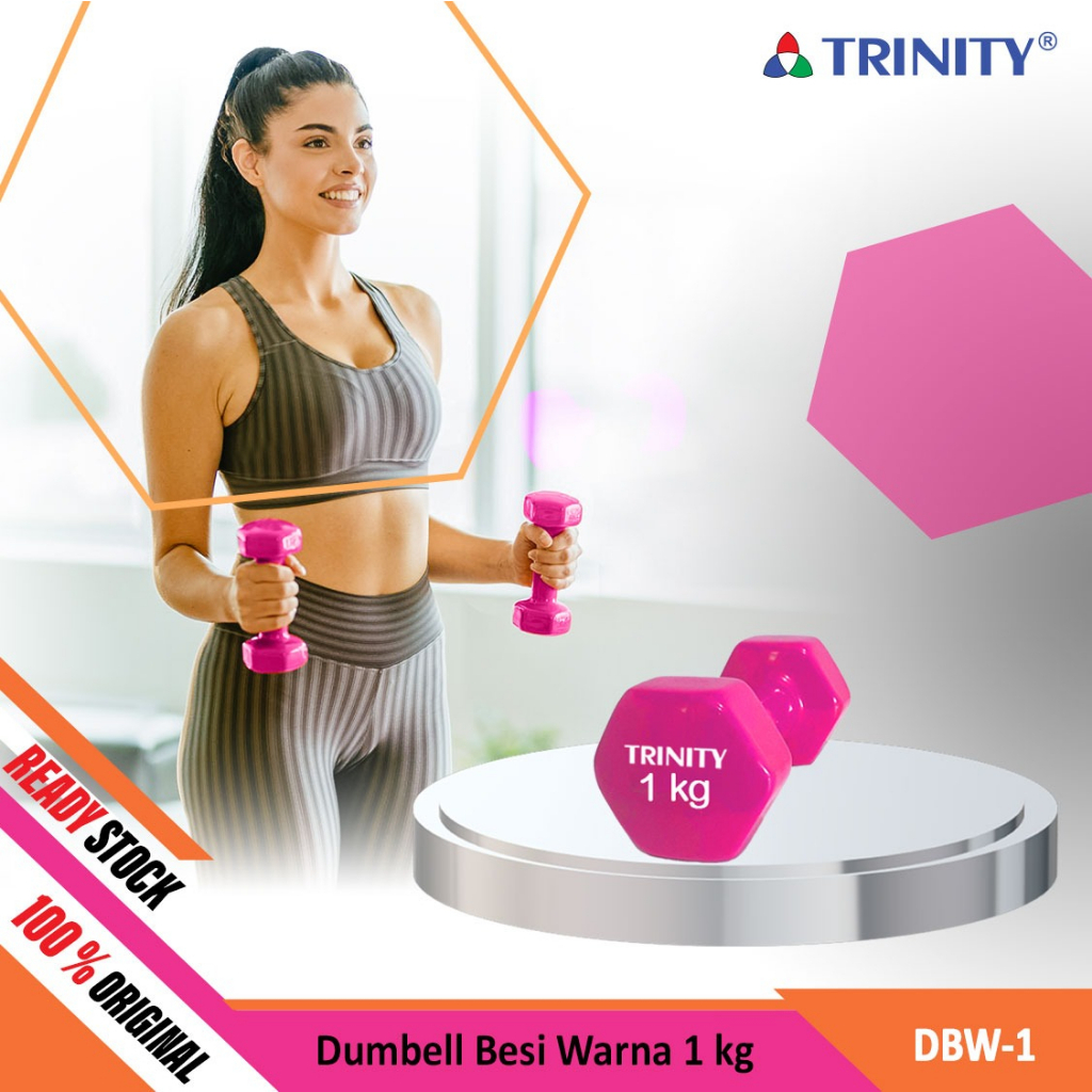 Jual Dumbell Besi Warna 1kg DBW-1-TRINITY | Shopee Indonesia