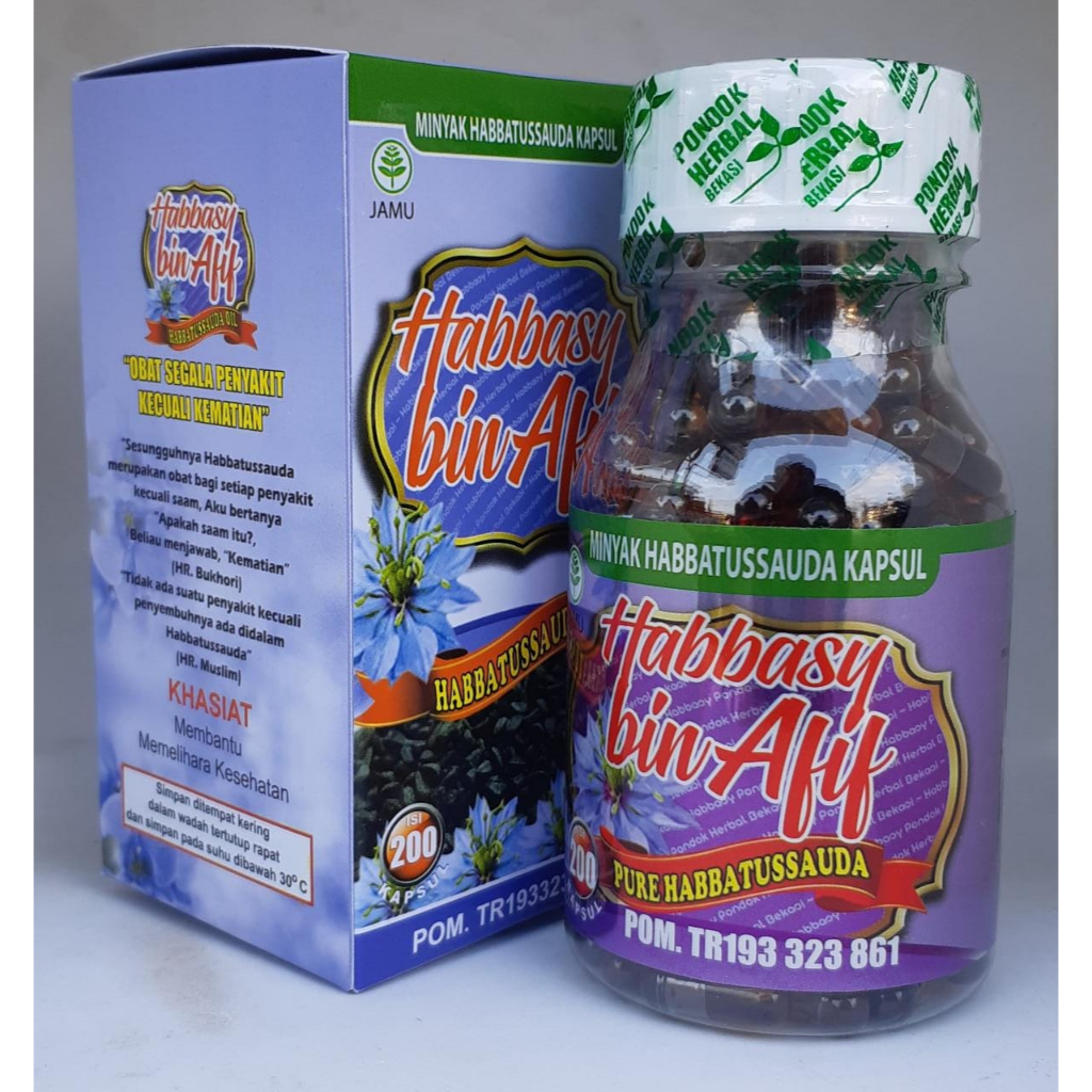 Jual Habbatussauda Minyak Murni HABBASY BIN AFIF isi 200 Kapsul ...