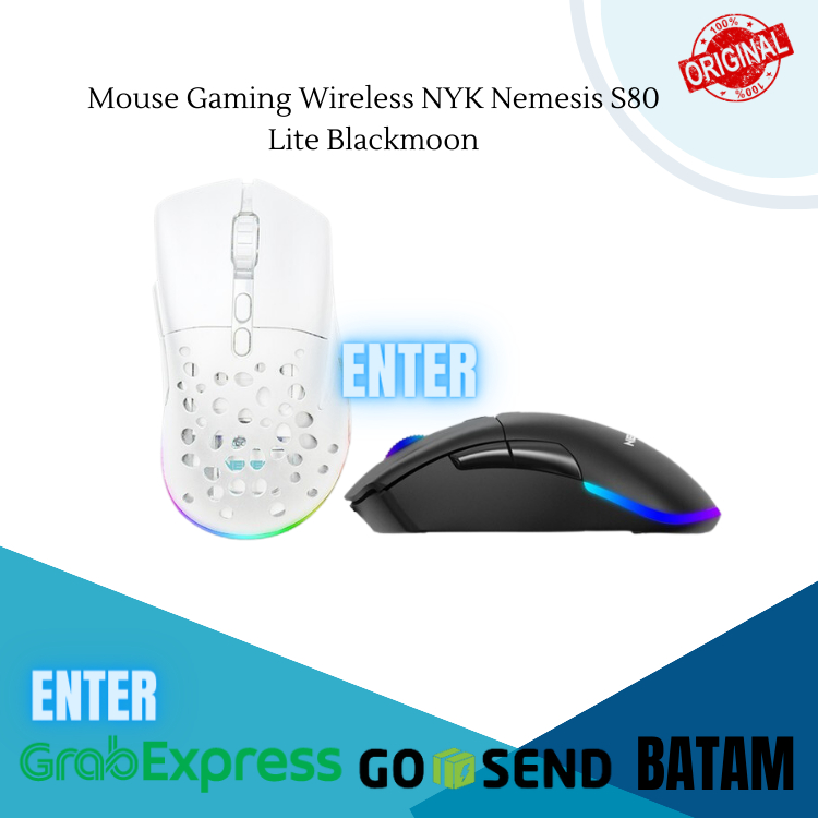 Jual Mouse Gaming Wireless NYK Nemesis S80 Lite Blackmoon | Shopee ...