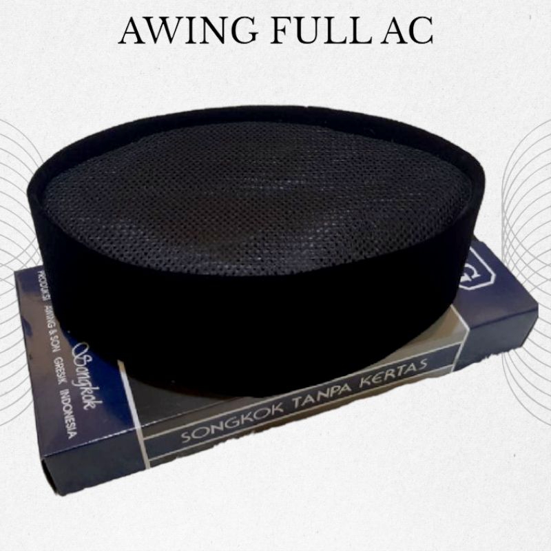 Jual Songkok AWING FULL AC dan SUSUN AC Hitam Original Tanpa Kertas ...