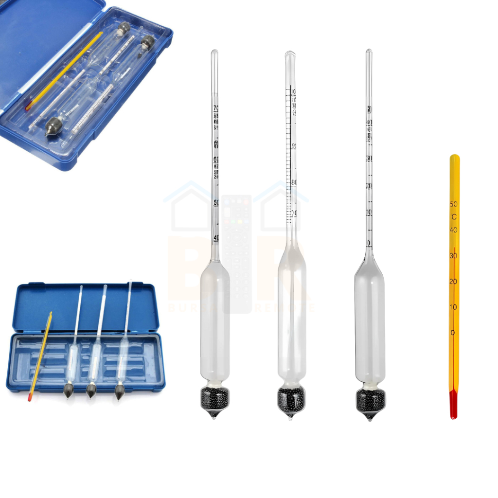 Jual Set Alkoholmeter Uji Kadar Pengukur Alkohol Konsentrat Box Biru ...