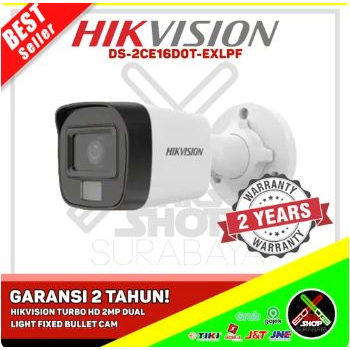 Jual DS-2CE16D0T-EXLPF - HIKVISION TURBO HD 2MP DUAL LIGHT FIXED BULLET CAM | Shopee Indonesia